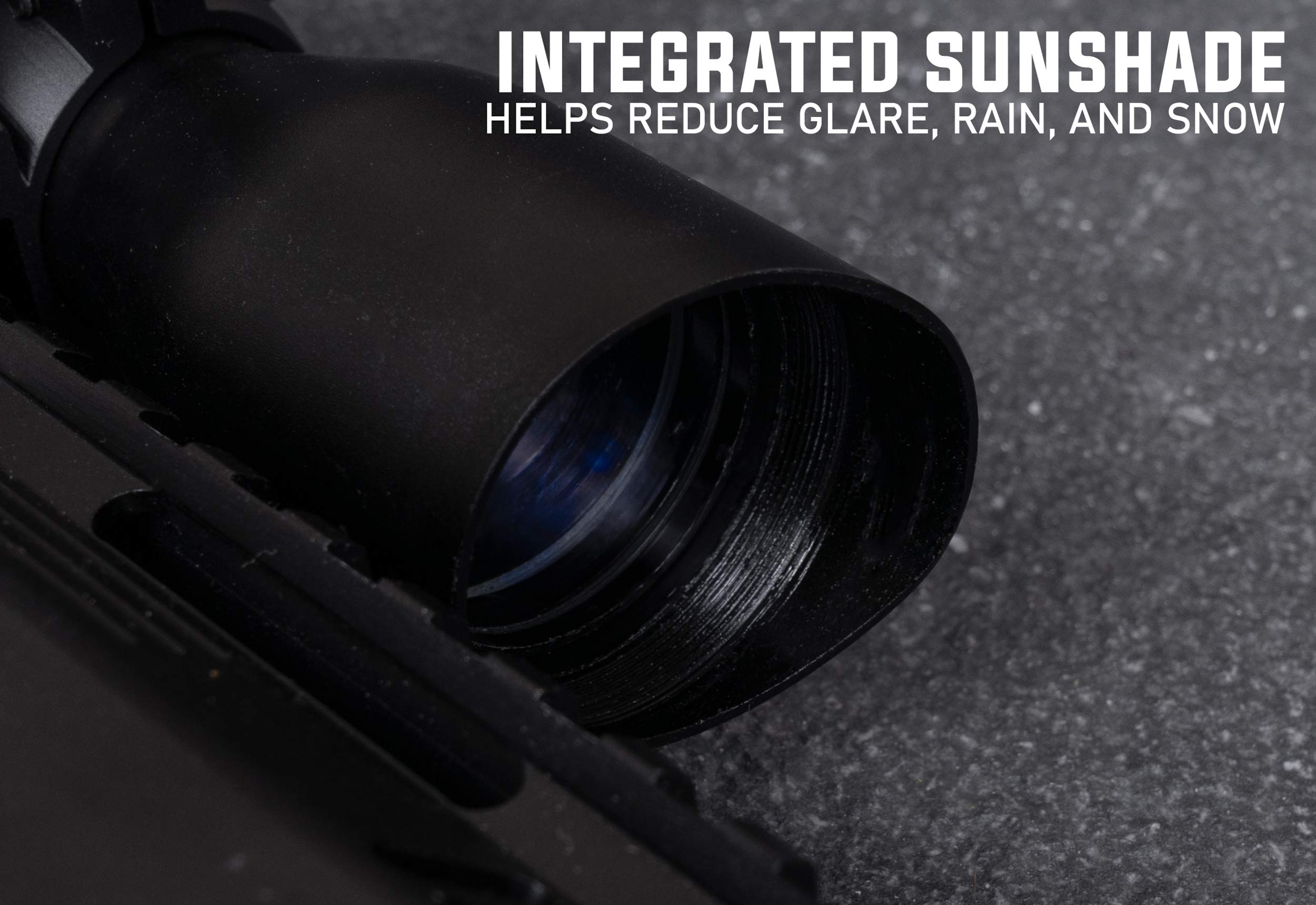 Monstrum 3-9x32 Rifle Scope with Rangefinder Reticle | ZR251 Slim Profile Series Cantilever Scope Mount | Flat Dark Earth | Bundle