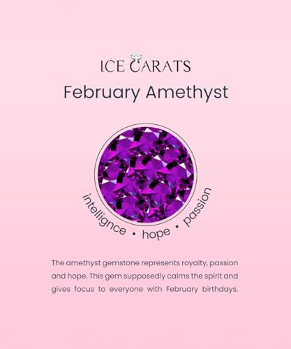 IceCarats 10K Yellow Gold Purple Amethyst Ring Gemstone Band February Birthstone Jewelry Size 7.00