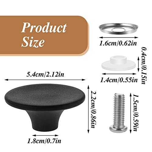 TIESOME 3 Pcs Pot Lid Knob, Universal Replacement Pan Lid Cover Knobs, 5.5cm Large Handle Lid Knob, Kitchen Cookware Knob Handle, Bakelite Circular Handgrip Knobs