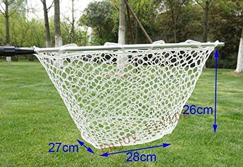 Kayak 19"x 15" Clear Rubber Fishing Net Fly Landing Net Removable Release Handle
