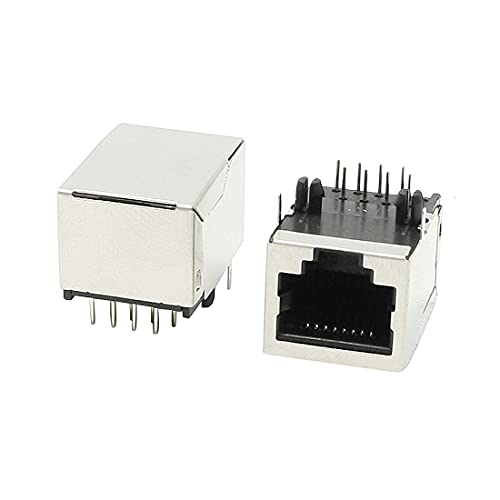 uxcell Computer LAN CAT5/5e/6 Cable 8P8C RJ45 Female Connector PCB Jack 10Pcs
