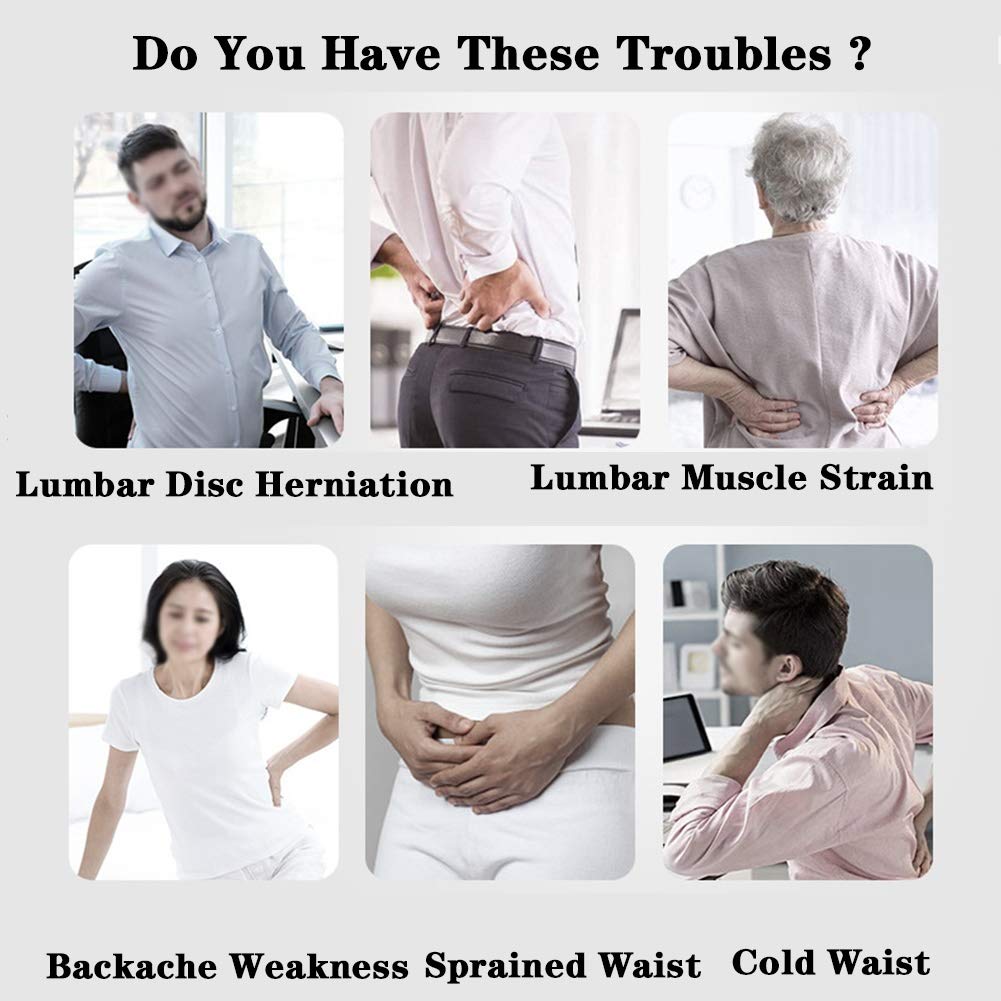 LSRRYD Lower Back Support Belt Lumbar Support Brace Self-Heating for Pain Relief and Injury Prevention Sciatica Spinal Stenosis Scoliosis Or Herniated Disc (Size : Large)