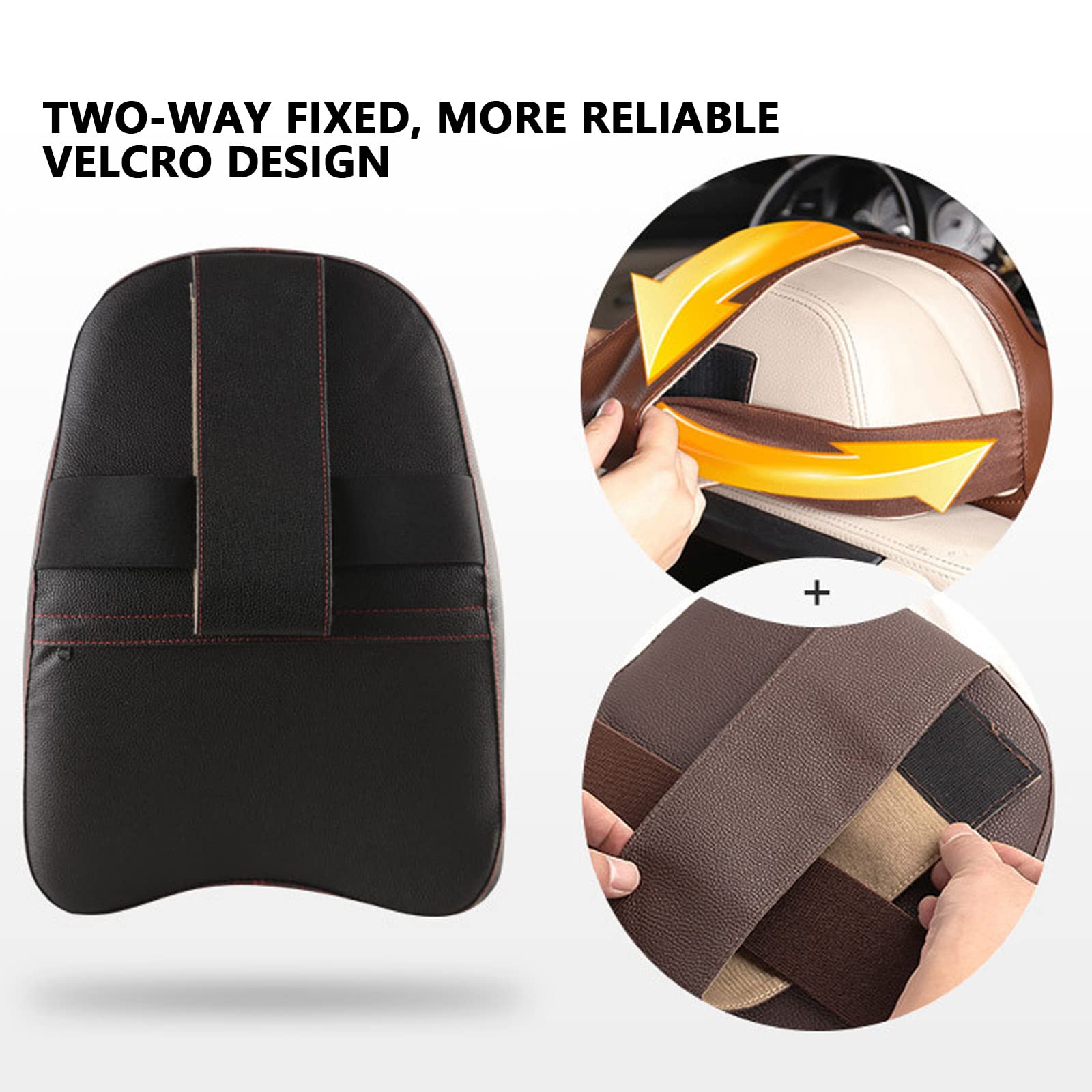 KOXHOX New Car Neck Pillow, Car Seat Headrest Pillow Rest Cushion, Durable Memory Foam, Ergonomic Design, Breathable Removable Cover, for Neck/Back Pain Relief