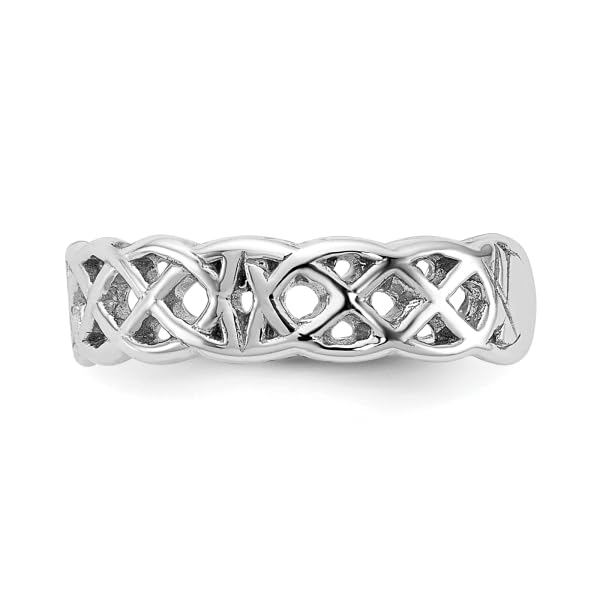 IceCarats 14K White Gold Adjustable Toe Ring Open Midi Band Summer Beach Jewelry