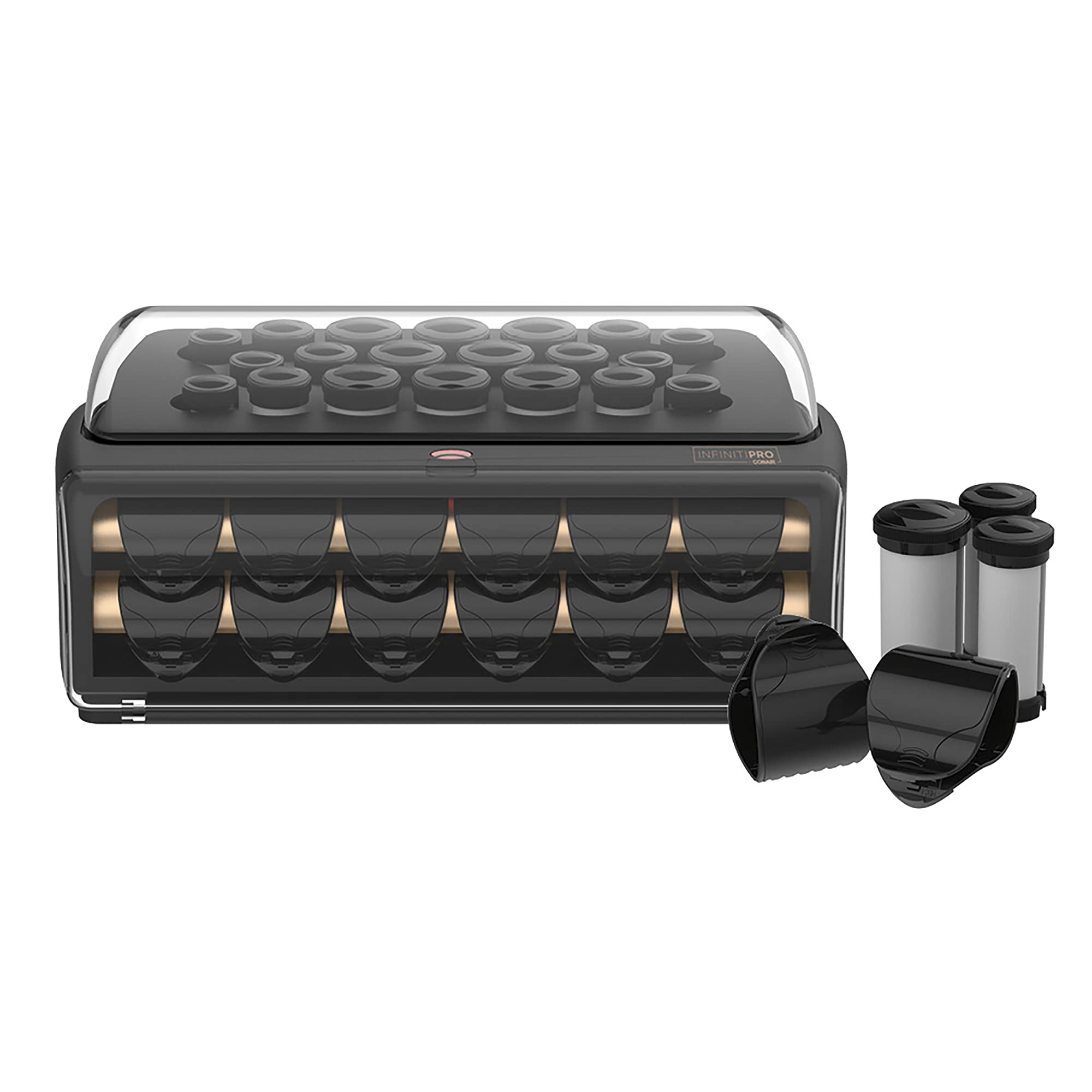 INFINITIPRO BY CONAIR Ceramic Flocked Hot Roller Set, Multi-Size, 20 Count (Pack of 1)