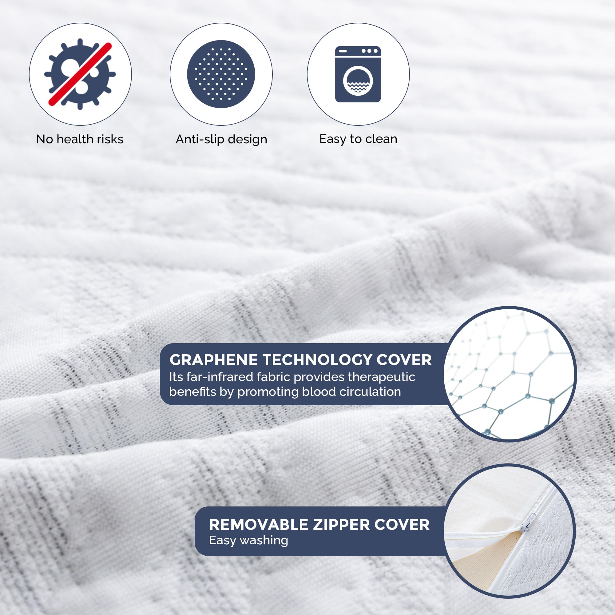 IULULU Memory Foam Mattress, Full Size, Medium Firm, Cooling Gel, Graphene Tech, CertiPUR-US, White, 6 Inch, Bed in a Box