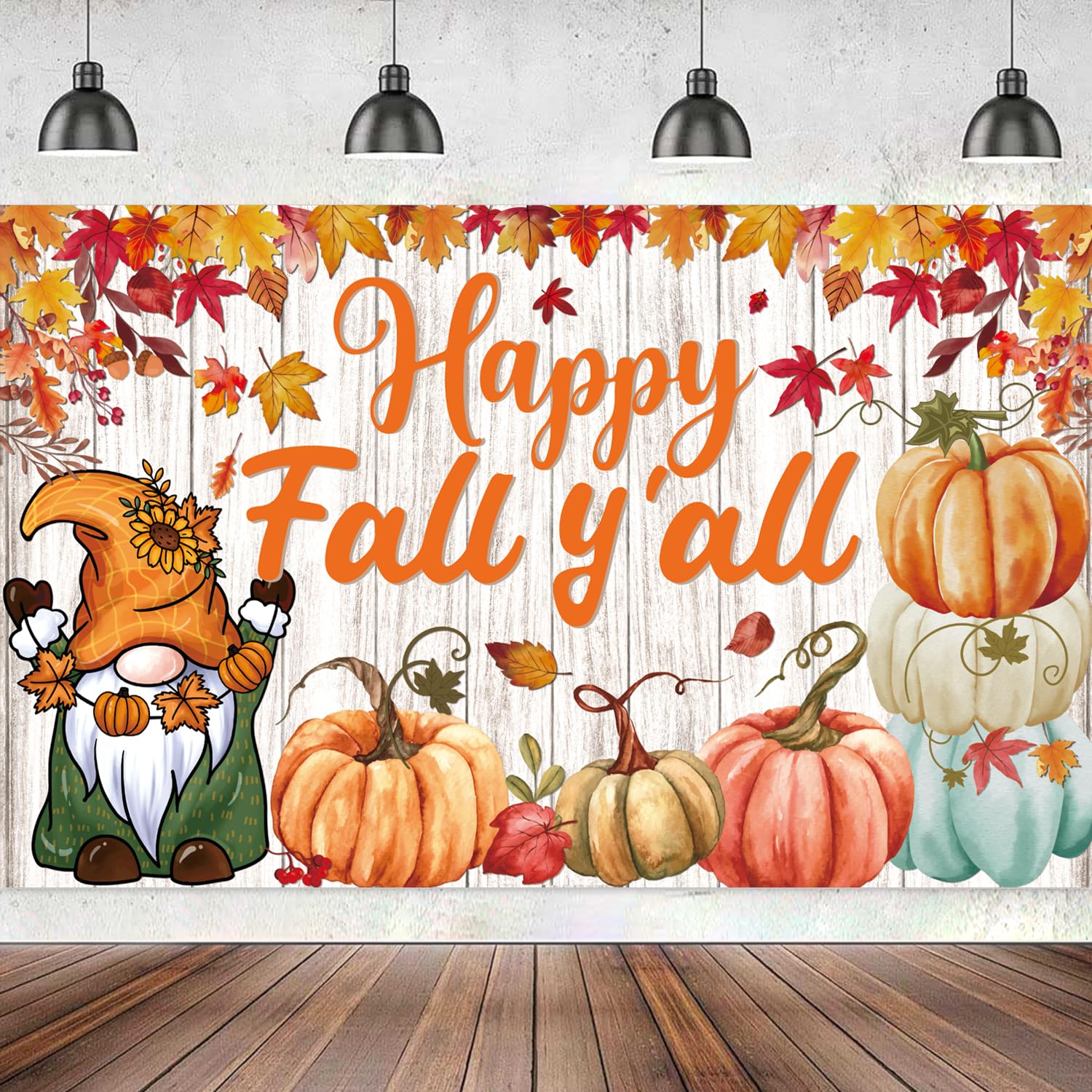 Large 71" X 43" Happy Fall Yall Banner, Fall Festival Decorations Banner, Fall Festival Banner for Fall Bulletin Board Decorations, Fall Party Decorations for Classroom Office