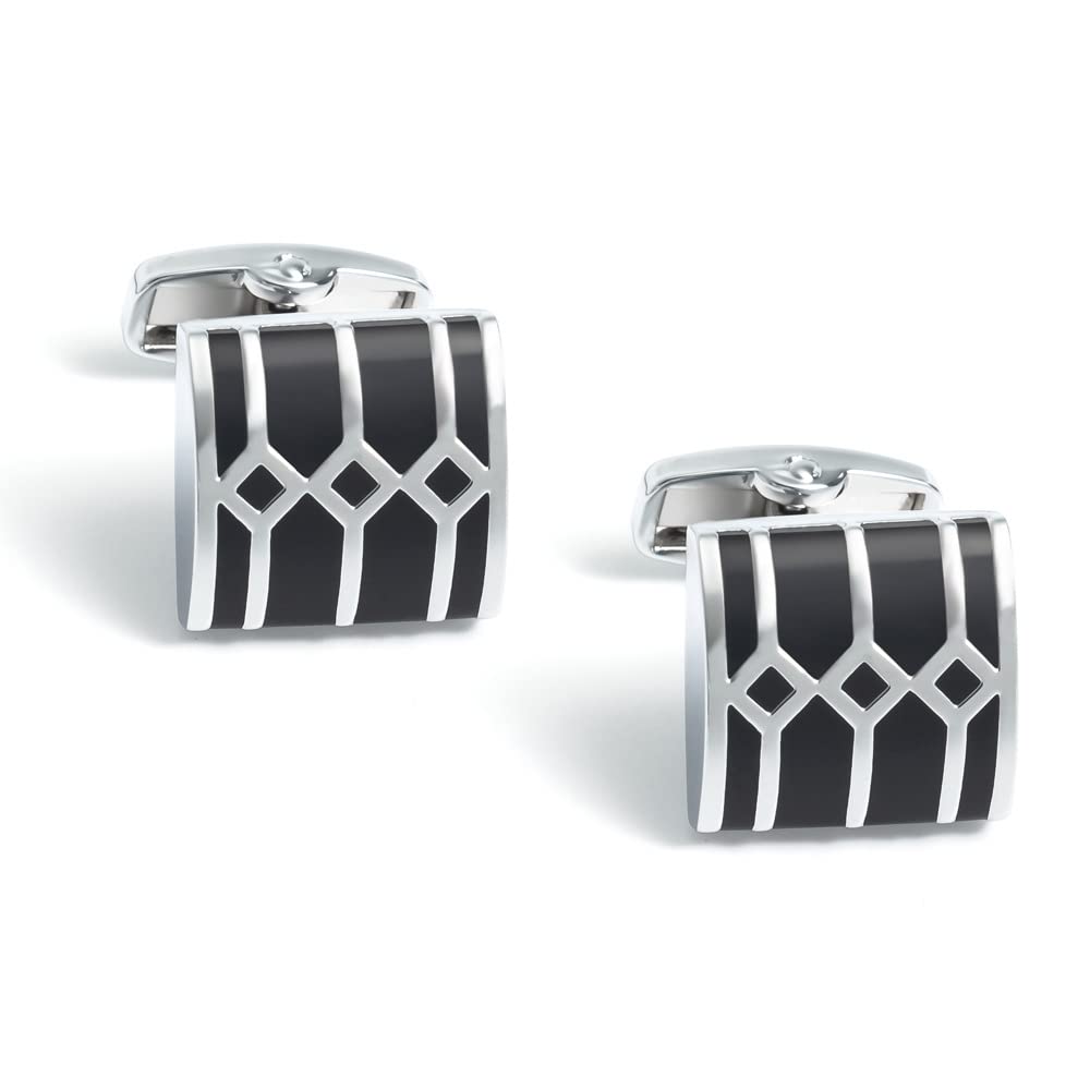 Men's tie Clip Cufflinks Geometric Decorative Cufflinks Men's Versatile French Shirt Cufflinks Delicate Enamel Cufflinks