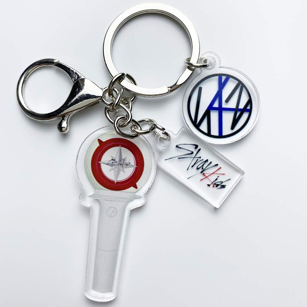 KPOP Stray kids Light Stick Keychain Accessories Key Ring Bag Ornaments (STRAY KIDS)