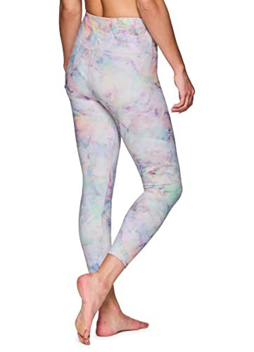RBX Women's Super Soft Printed Ankle Gym Running Yoga Legging 7/8 Crystal Multi M