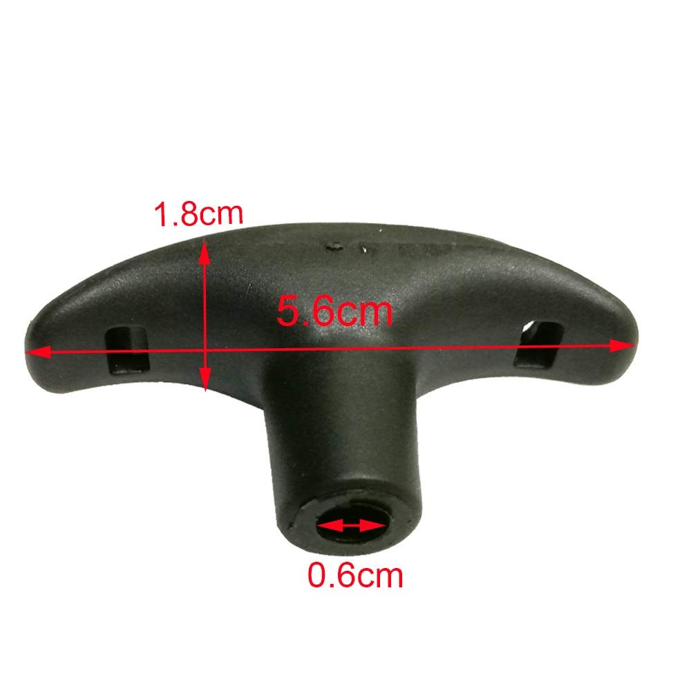 Kayak Rudder T Shaped Handle Cap Rope Handle Rudder Control Systems Accessory (Color : 1PC)