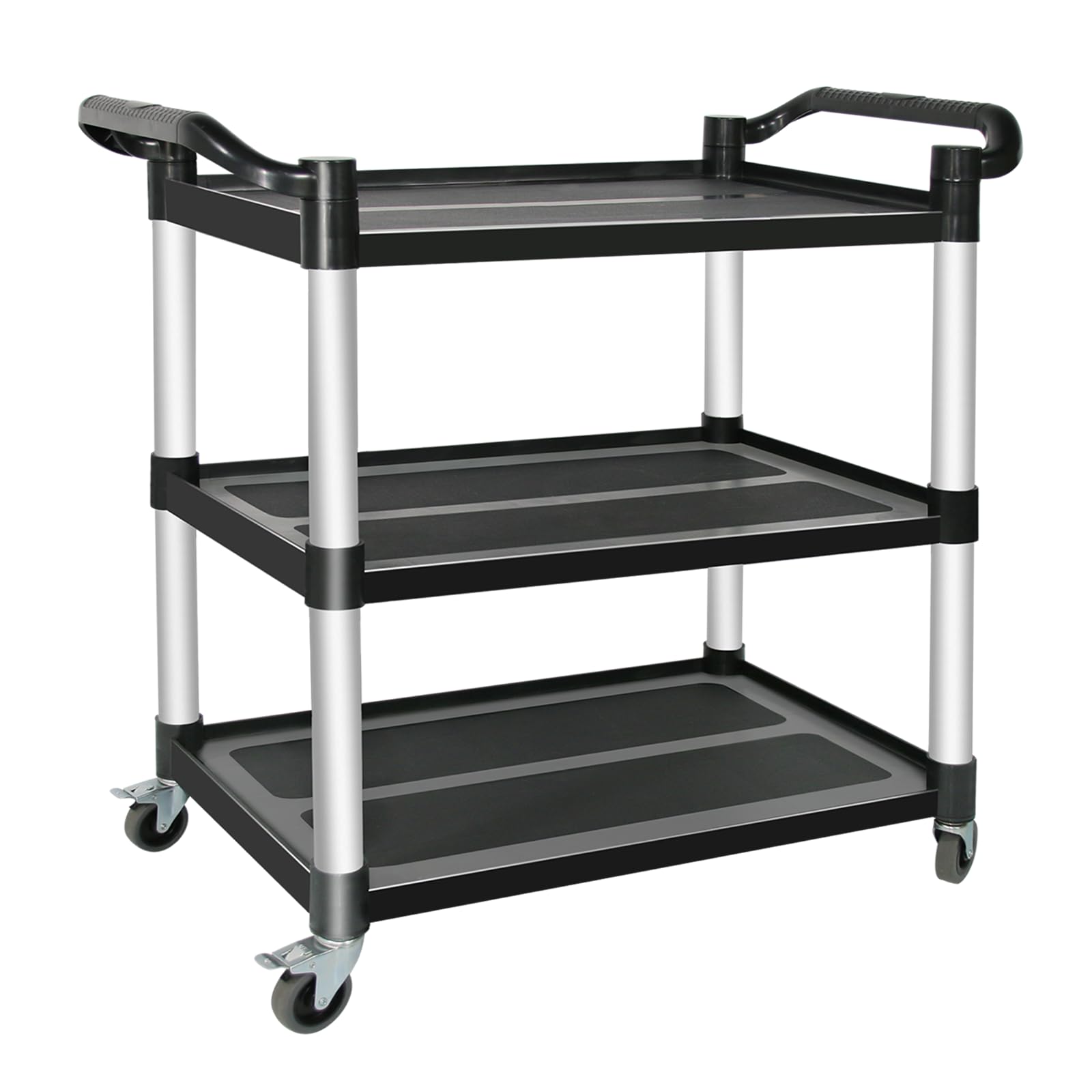 MAYNIYJK Collapsible Rolling Crate with Wheels, Foldable Utility Cart, Folding Portable Rolling Crate with Wheels, Collapsible Cart Storage Box with Telescoping Handle for Shopping Teacher Use