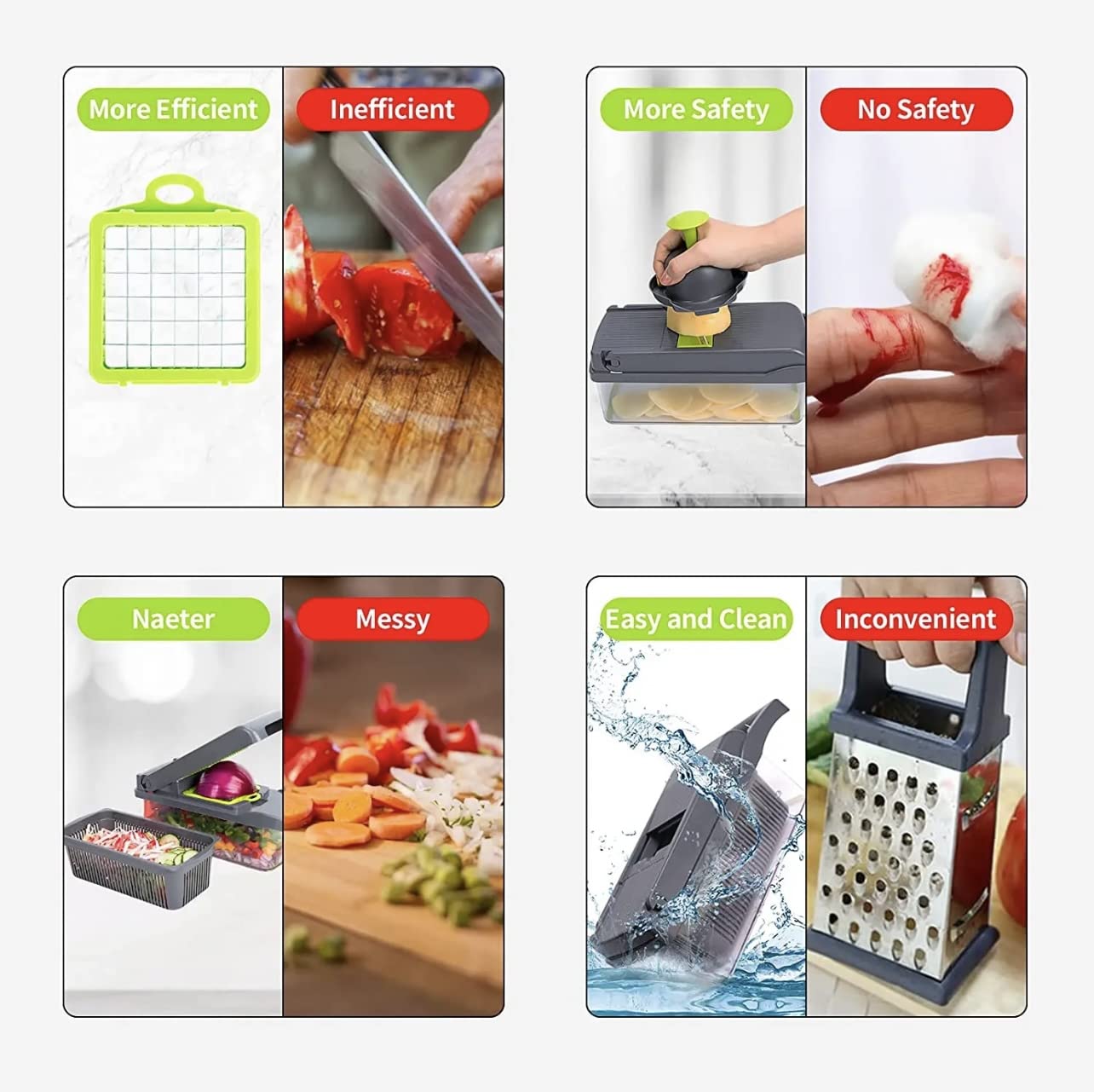 INFINITYWASAI All-in-1 Vegetable Chopper, Onion Chopper, Mandoline Slicer & Cheese Grater and Veggie Dicer
