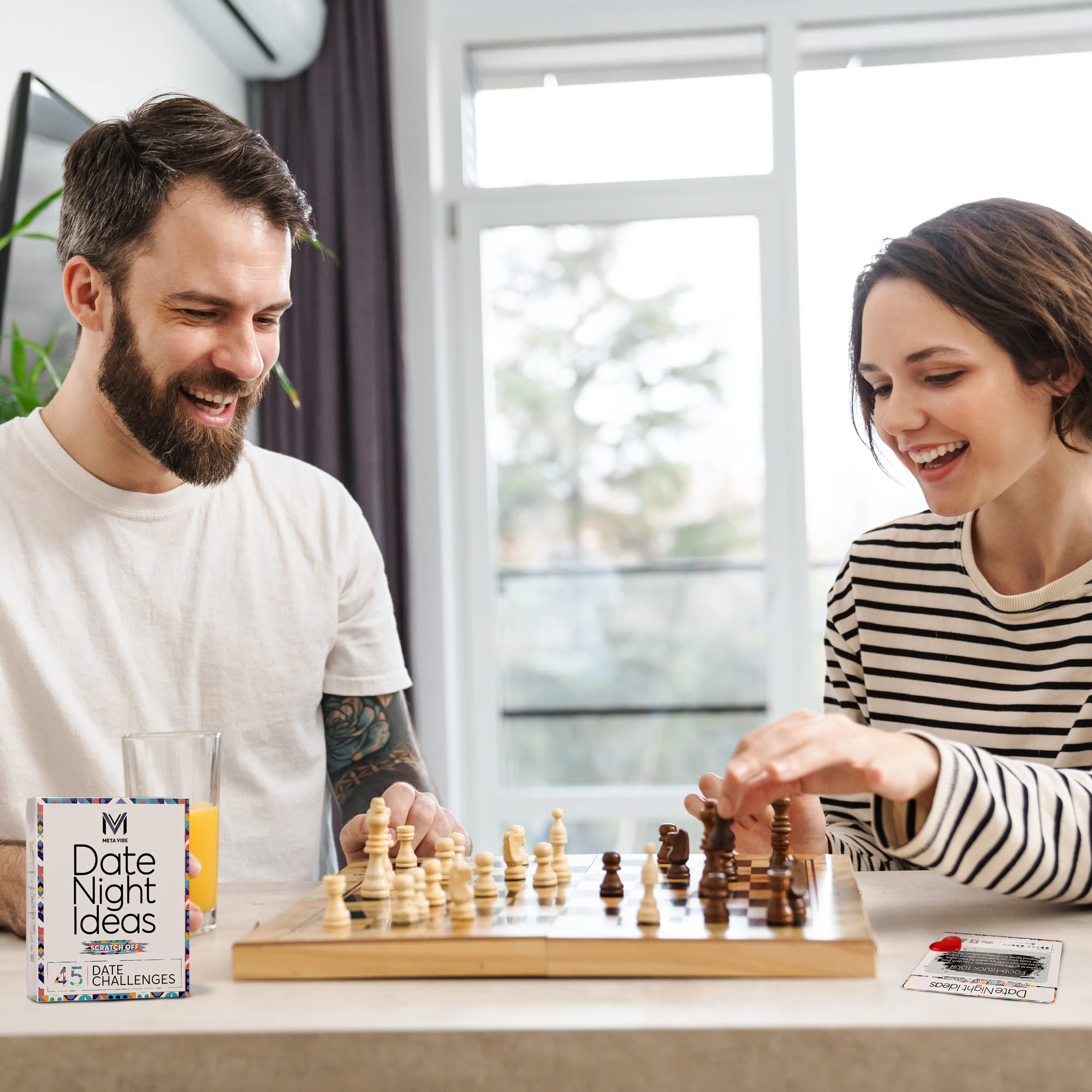 Meta Vibe Date Night Ideas for Couples - Adventure Together and Ignite Romance with Unique Date Plans - Fun Game for Anniversaries - Valentines Box Kit with 45 Scratch-Off Cards