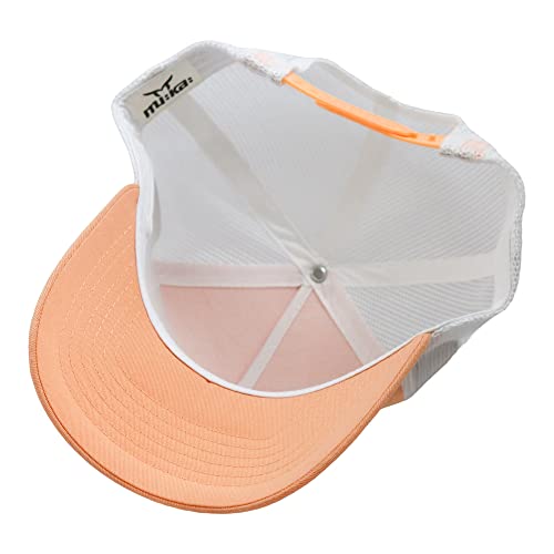 Muka Trucker Hats Women Men Streetwear Graphic Hats Smiley Face Trucker Hat Mesh Back Baseball Cap Adjustable Snapback Hat (Goat (Peach))