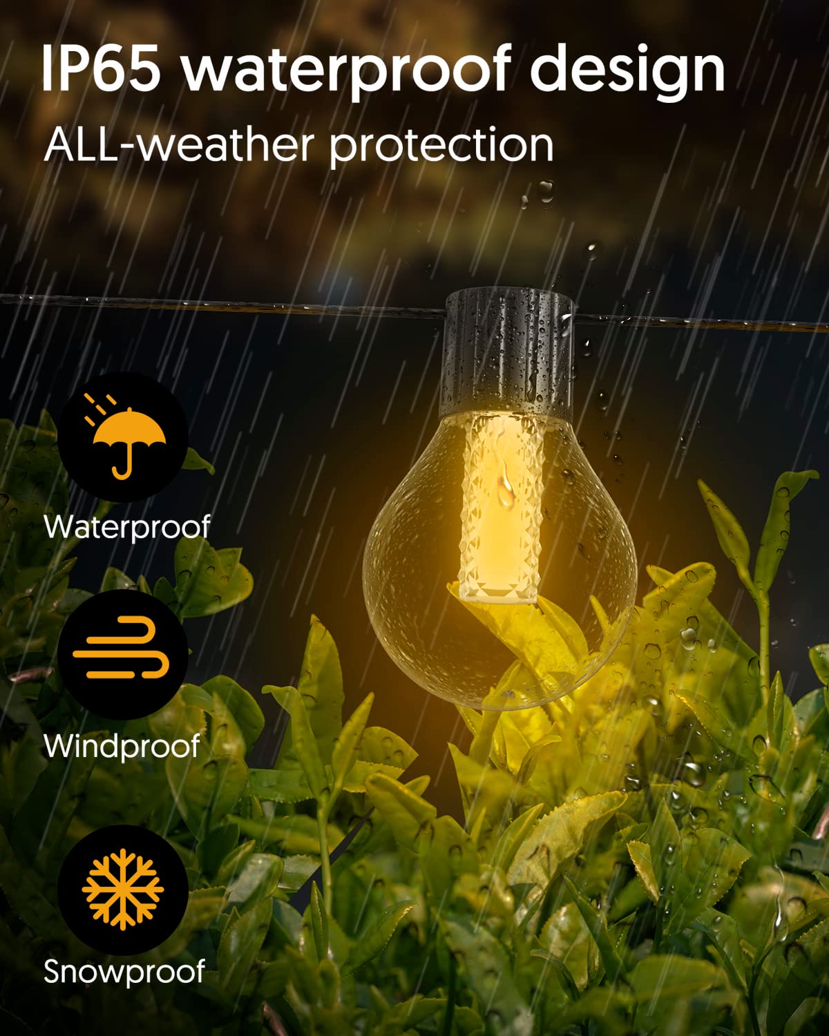 Outdoor String Lights with Dimmer App Control, 50Ft Patio Lights Waterproof Shatterproof G40 Globe 25 Led Bulbs 2000K, Connectable Christmas Hanging Light Timer Remote for Indoor Outside Porch Party
