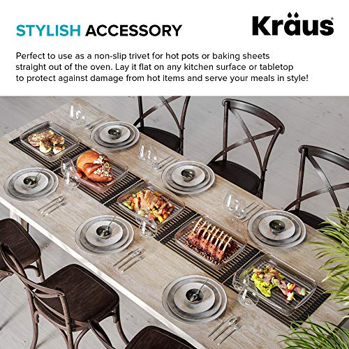 Kraus KRM-11LG Multipurpose Over Sink Roll-Up Dish Drying Rack, Light Grey, 16.88" x 12" x .38"
