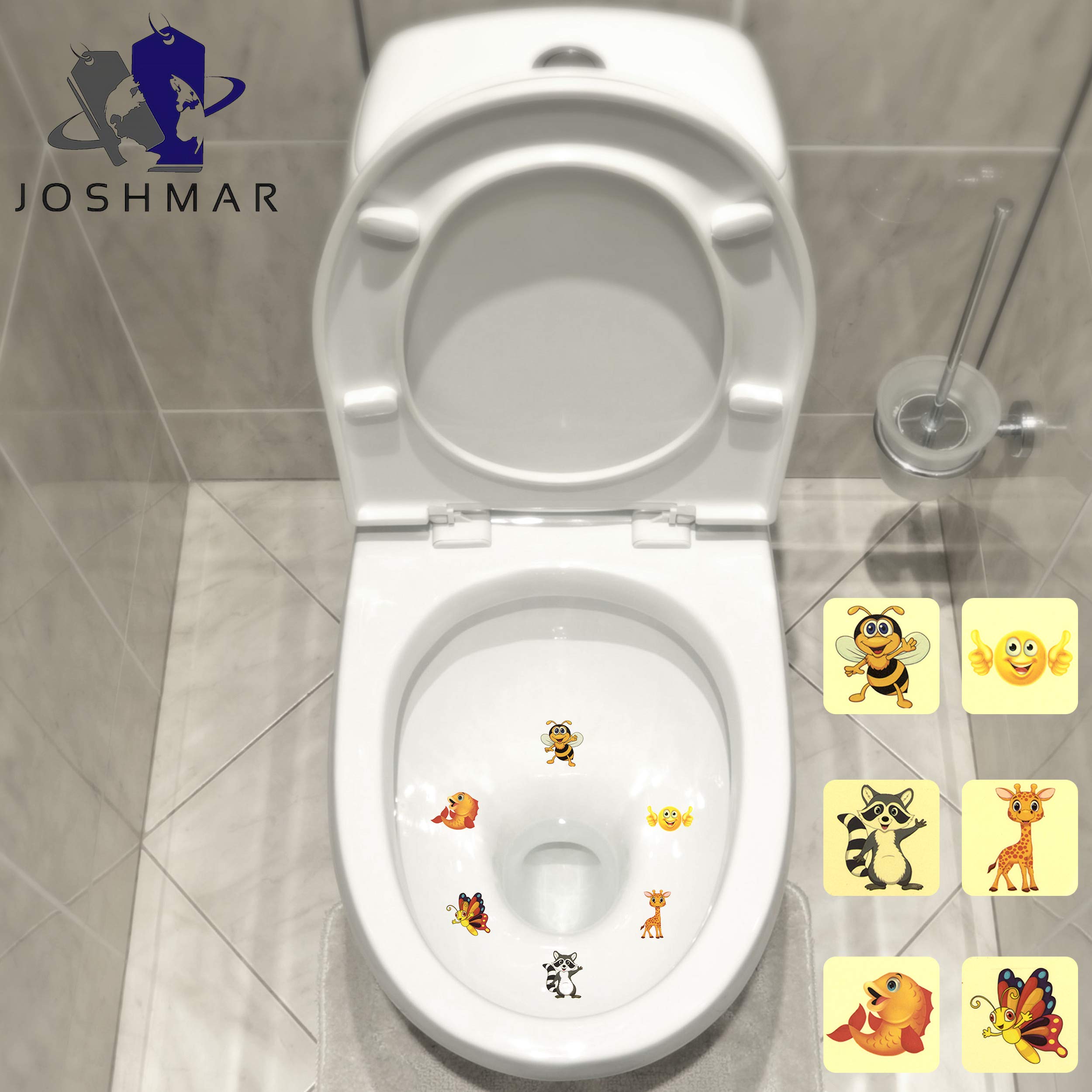 JOSHMAR Boy Potty Training Target Sensor Light - Easy Fast and Fun Learning. Perfect Toddler Potty Training with 6 Toilet Stickers as Gift for Children - Son, Nephews and Grandchildren. for All Ages.