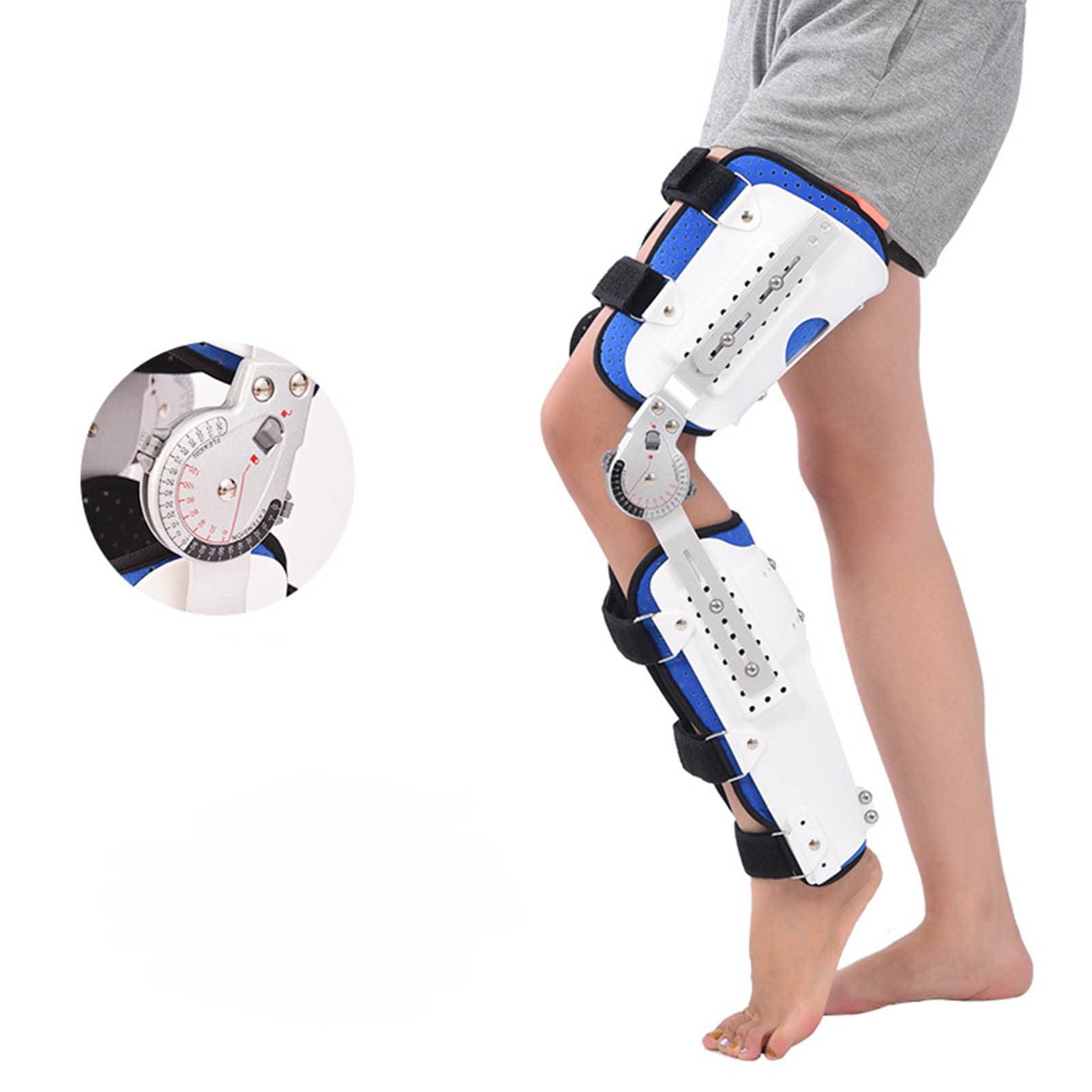 LJXX Brace Knee Immobilizer, Hinged Knee Brace, Adjustable Recovery Support for Orthopedic Rehab Knee Support for Arthritis, Swollen, Tendon, Ligament and Meniscus Injuries