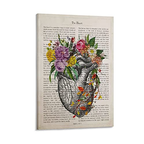 Sheets of Human Anatomy Heart Anatomy Posters Vintage Anatomical Medical Dictionary Decor-gigapixel- Poster Decorative Painting Canvas Wall Art Living Room Posters Bedroom Painting 12x18inch(30x45cm)