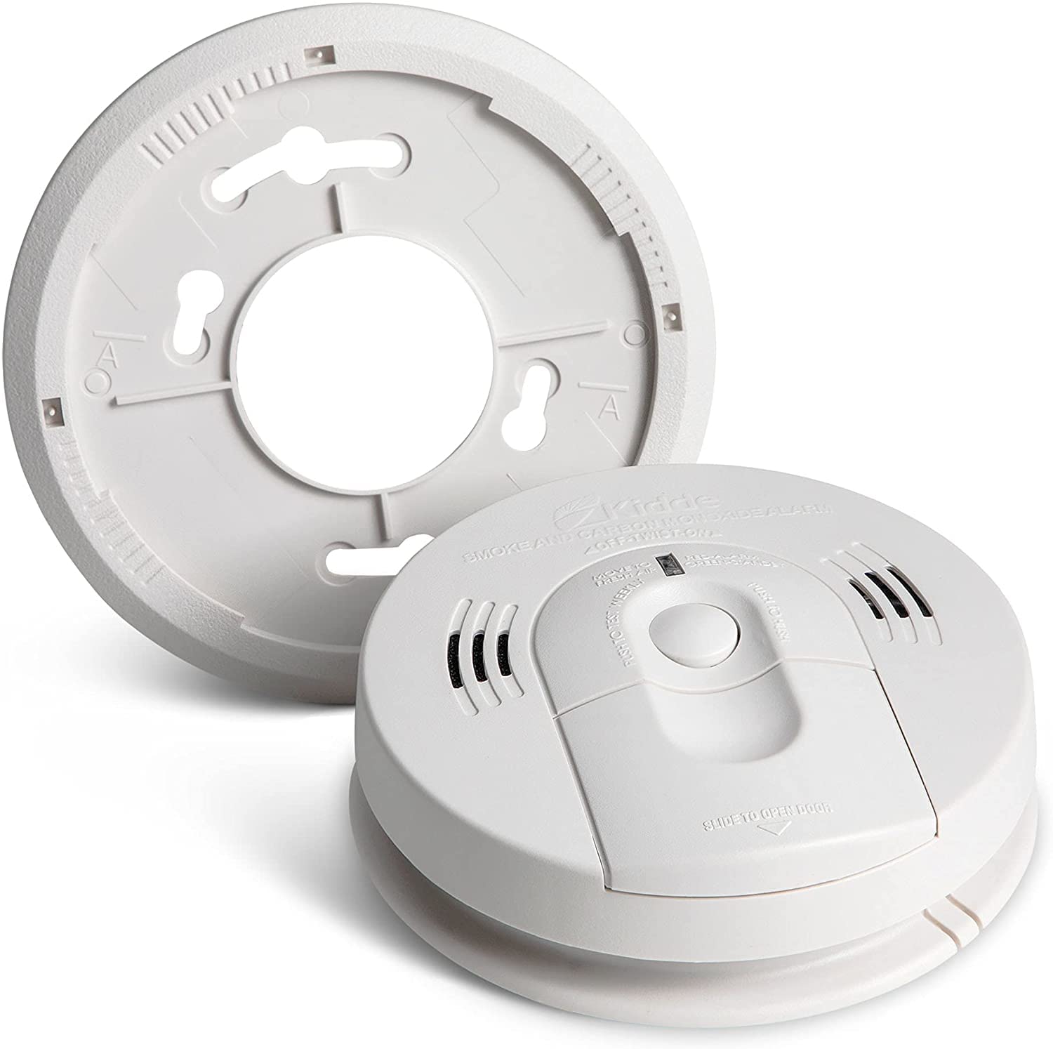 Kidde Smoke & Carbon Monoxide Detector with Voice Alerts, Battery Powered, Combination Smoke & CO Alarm, 2 Pack
