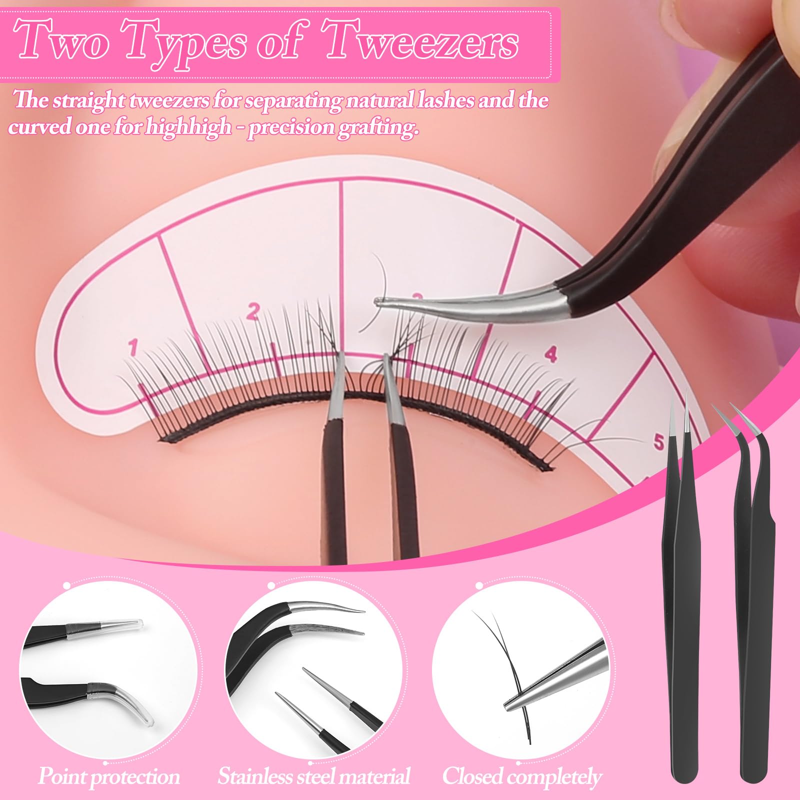 Lash Mannequin Head for Practice Training, Cosmetology Mannequin Head Doll Face Head with Eye Lashes Supplies Kits for Beginners Lash Extensions, Makeup (Soft Rubber & Natural Skin Color)