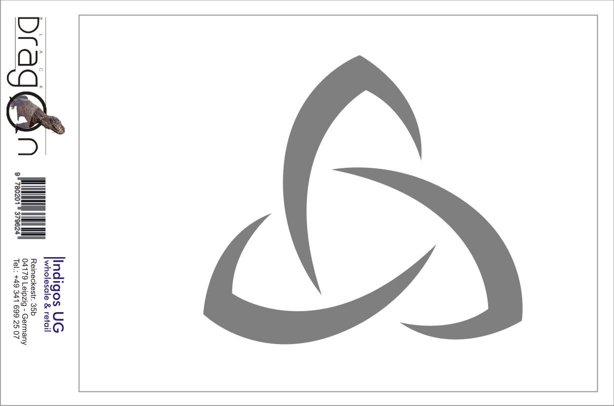 INDIGOS UG Car Sticker - Bumper - Decal - JDM - Die Cut - Trinity Sign Religious God Truck Fenster Sticker - Silver - 96mm x88mm