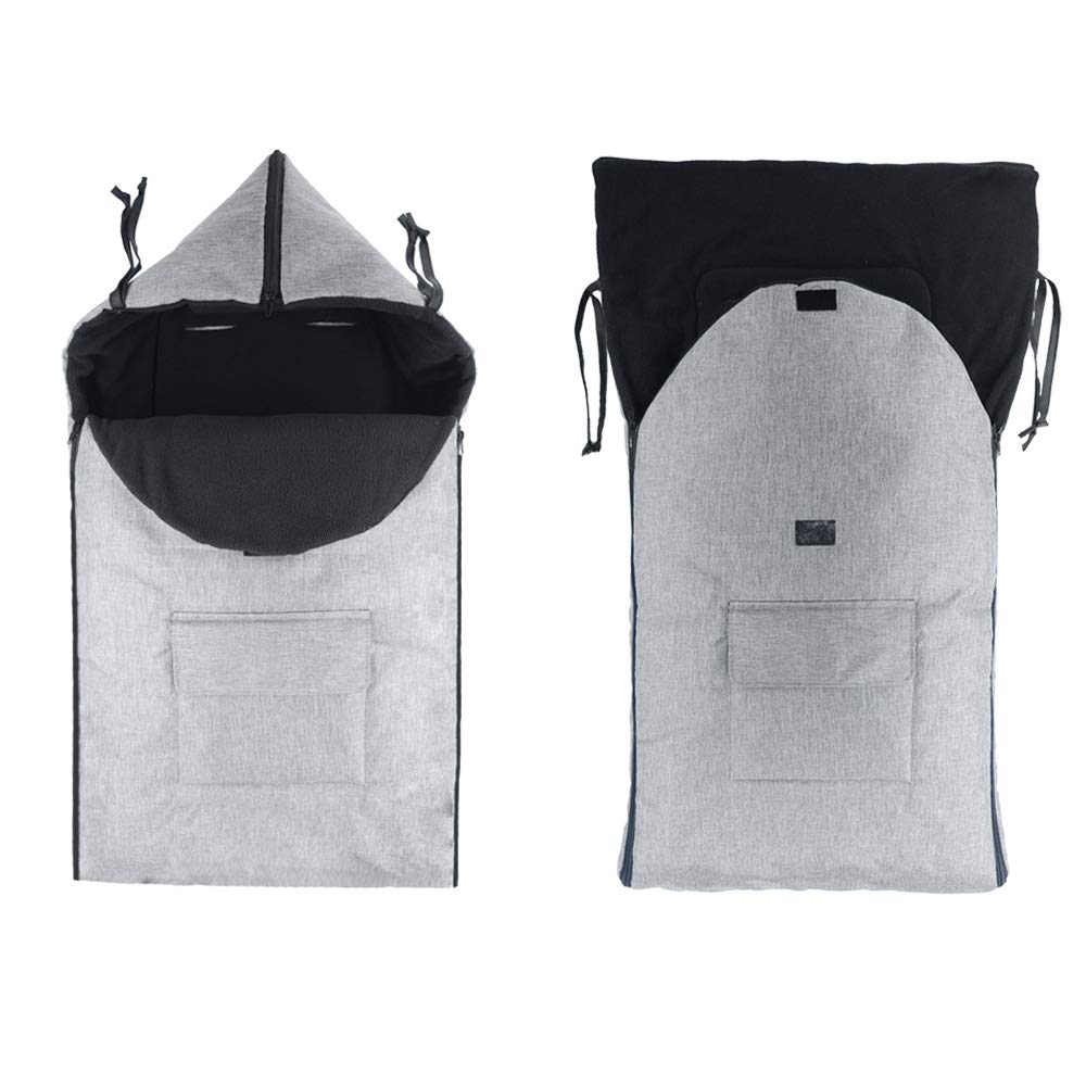 JFBABY Universal Outdoor Stroller Sleeping Bag,Stroller Bunting Bag Cold Weather,Universal 3 in 1 Stroller Annex Mat,Toddler Footmuff Detachable (Grey)