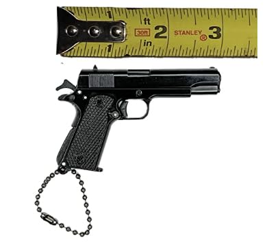 Mini GUN Keychain With MODEL BULLETS 1911 Gun, Tactical Pistol, Mini Key Chain Gun, 1911 Pistol (Black)