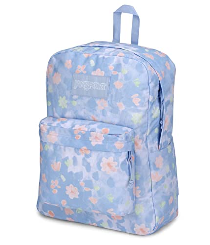 JanSport SuperBreak Backpack - Class, Travel, or Work Bag with Water Bottle Pocket - Dry Brush Daisy
