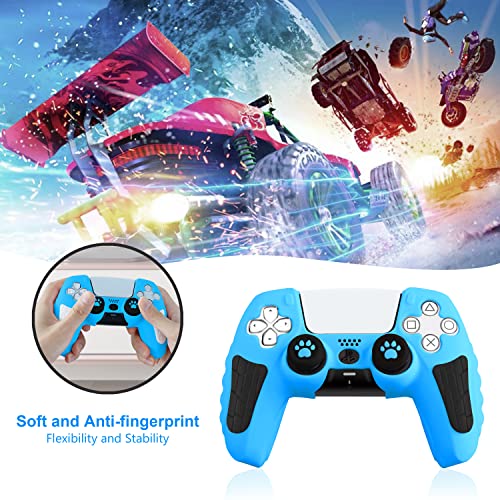 Protective Case for PS5 Controller Skins Cover Anti-Slip Grip Silicone Cover Protector Case Compatible with PS5 Slim/PS5 Pro Wireless/Wired Gamepad Controller with 2 Thumb Grip Caps/Sticker