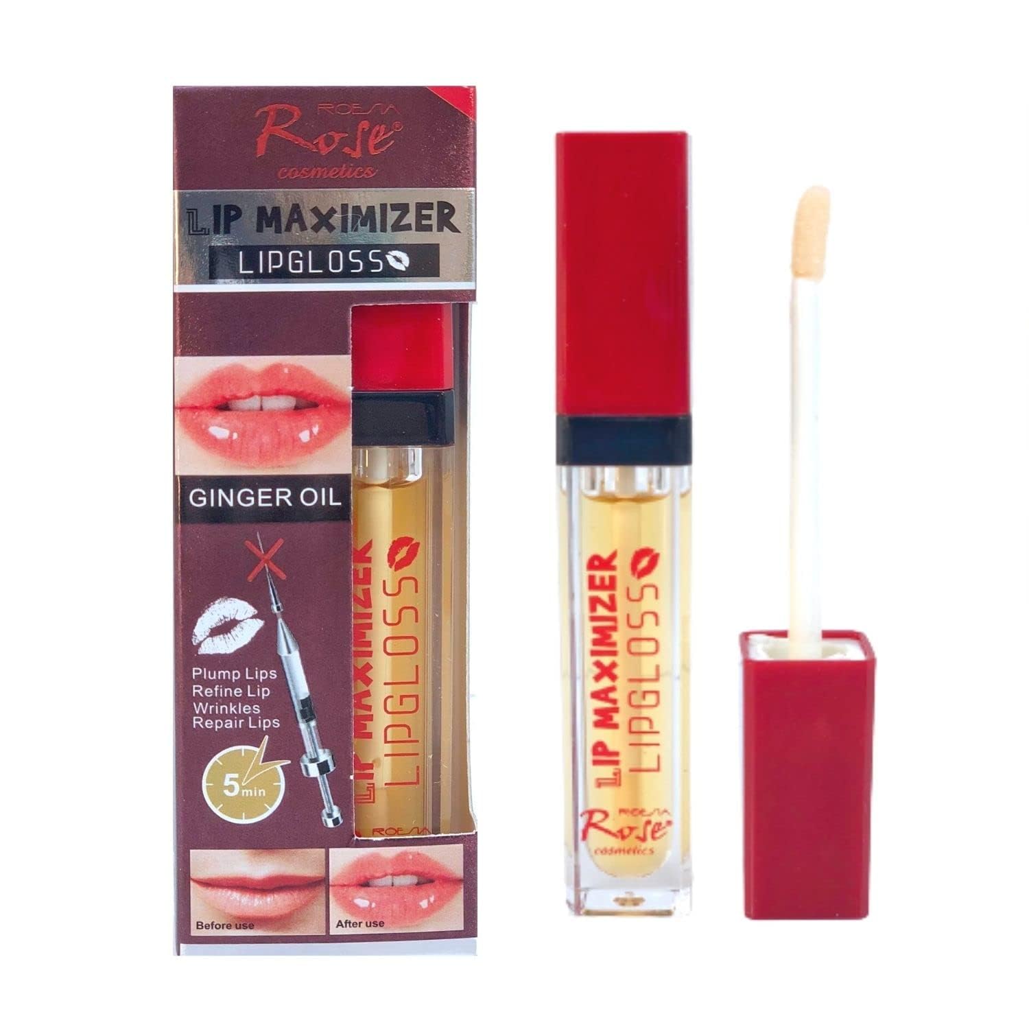 ROESIA Rose cosmetics Effective lip plumping lip gloss used by world stars for magnificent full lips.