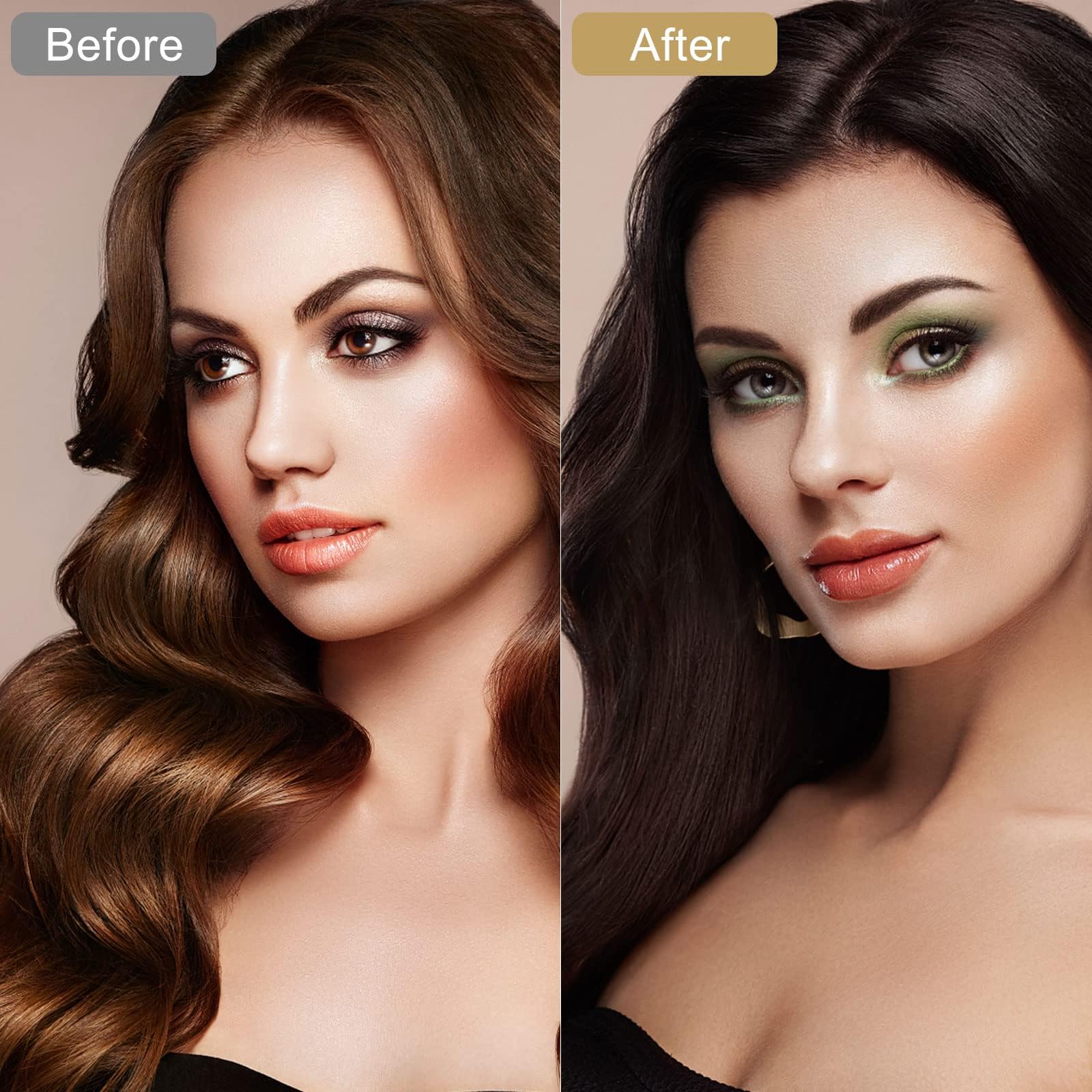 TENGLONG Shampoo, Coconut Black Hair Dye Shampoo, 500ml, Herbal Ingredients, Ammonia Free, 30 Days Lasting, 100% Grey Coverage for Women & Men