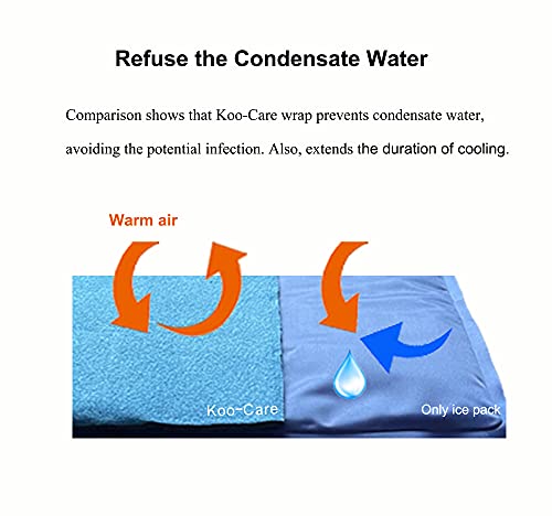Koo-Care Large Flexible Gel Ice Pack & Wrap with Straps for Hot Cold Therapy - Pain Relief for Shoulder Rotator Cuff, Back, Hip, Knee Replacement Surgery, Shin Splint Injuries Reusable - 11" x 14"