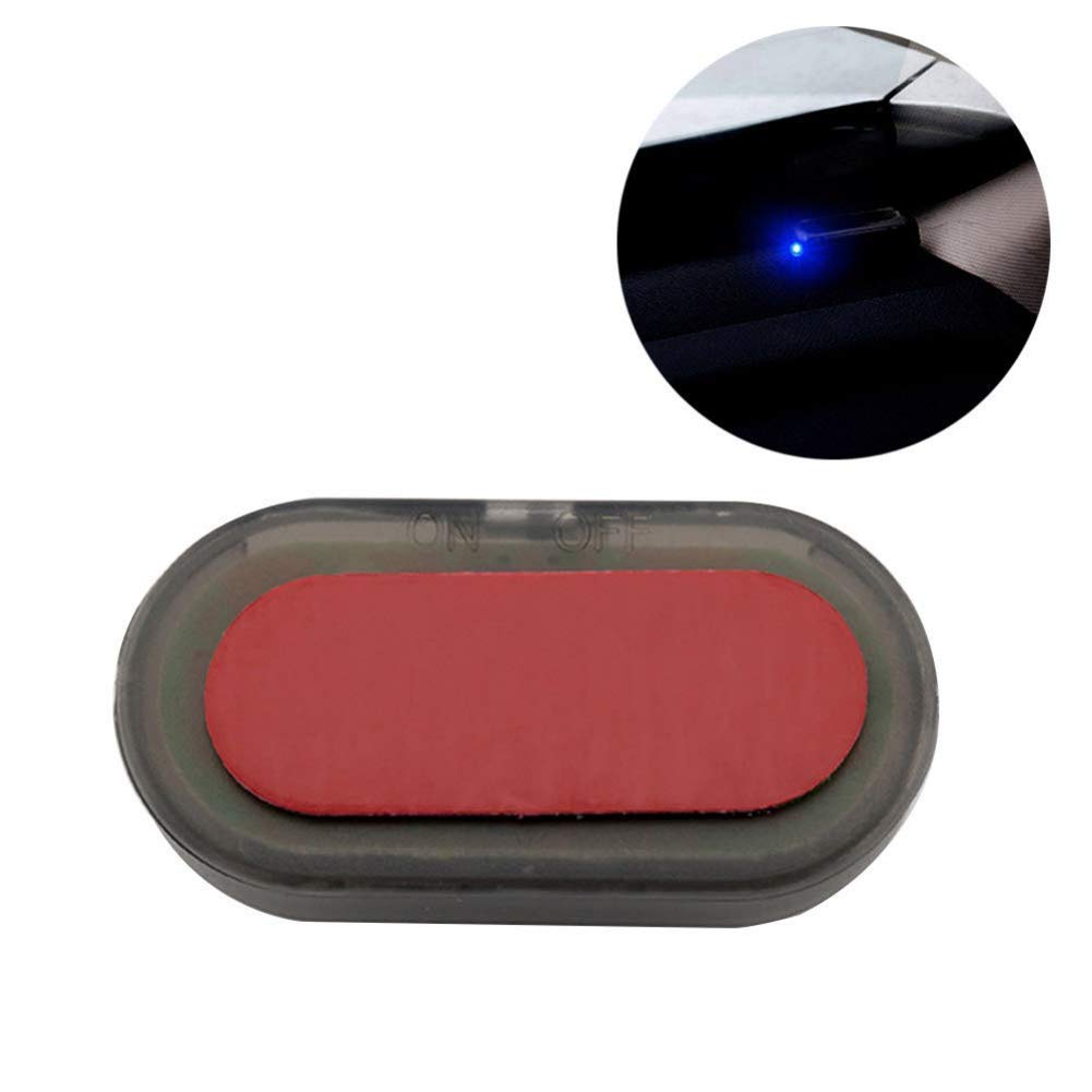 Lennvan Solar Power Car Alarm LED Light Security Warning Dummy System Anti-Theft Flash Blinking Lamp