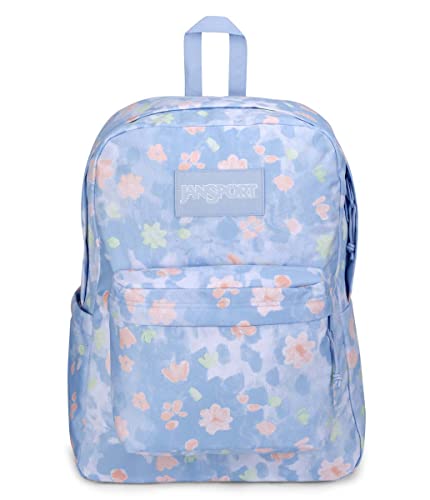 JanSport SuperBreak Backpack - Class, Travel, or Work Bag with Water Bottle Pocket - Dry Brush Daisy