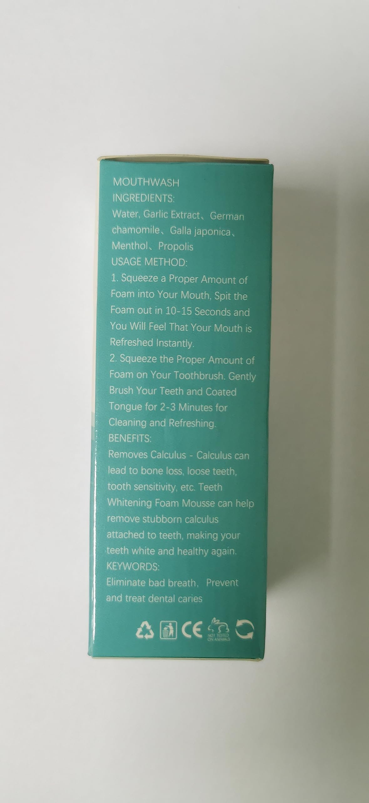 Teeth Mousse Mouthwash, Teeth Cleaning Foam Mousse, Teeth Whitening, Stain Removal, Oral Care-Toothpaste Replacement (2Bottles)