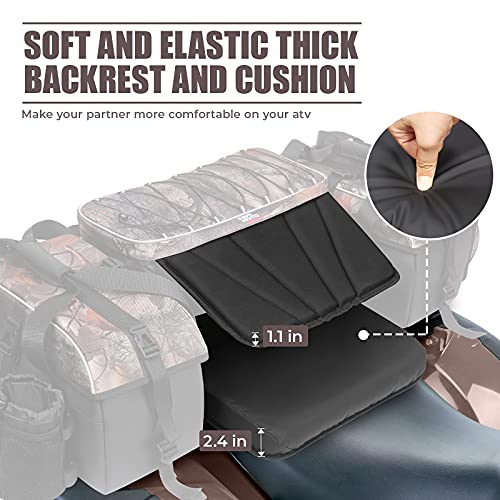 kemimoto Seat Bag for ATV w/Cushion Soft Cooler Bags Water-resistant ATV Storage Bag Camo