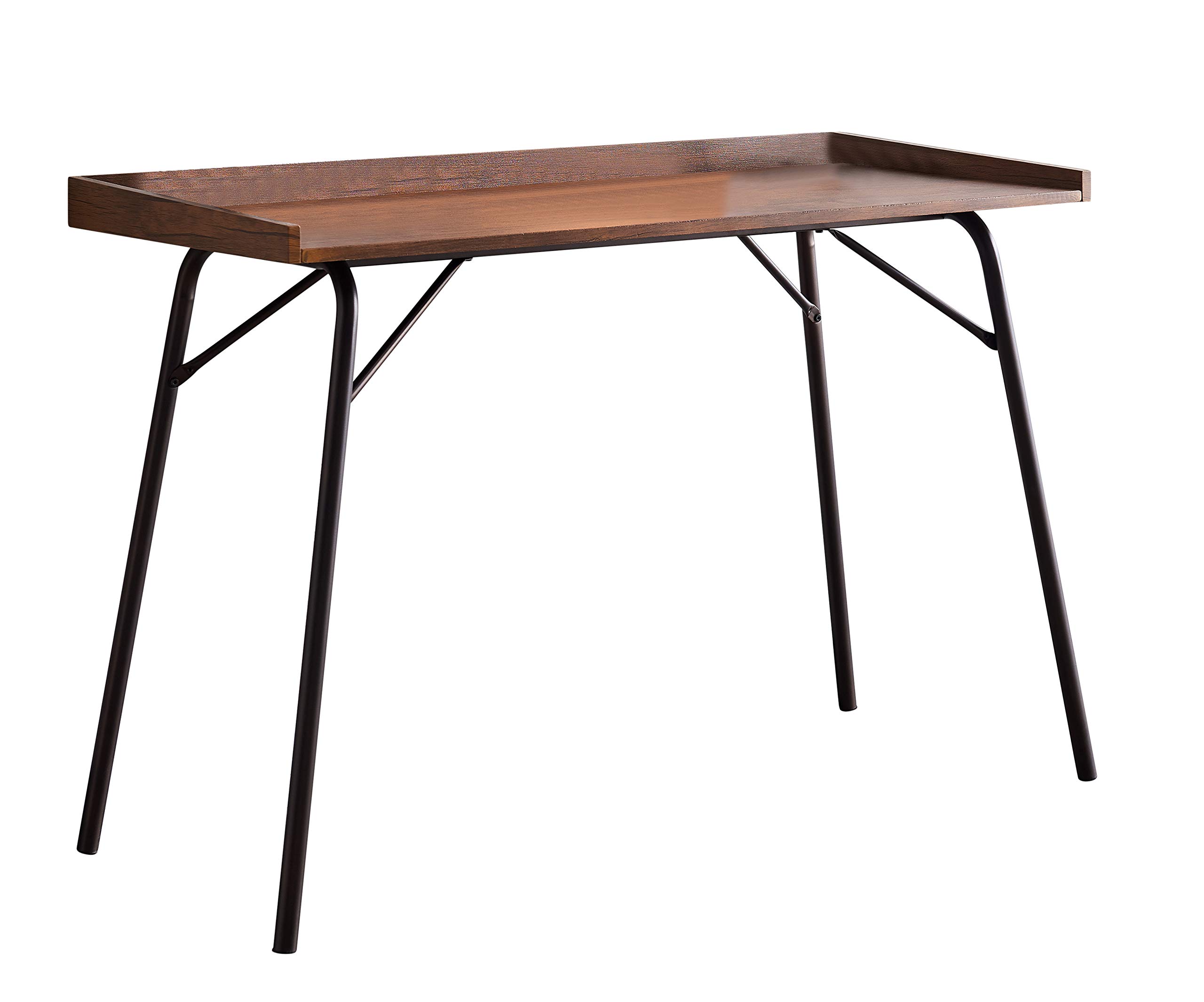 Kings Brand Furniture - Charlier Wood Home Office Computer/Writing Desk, Walnut