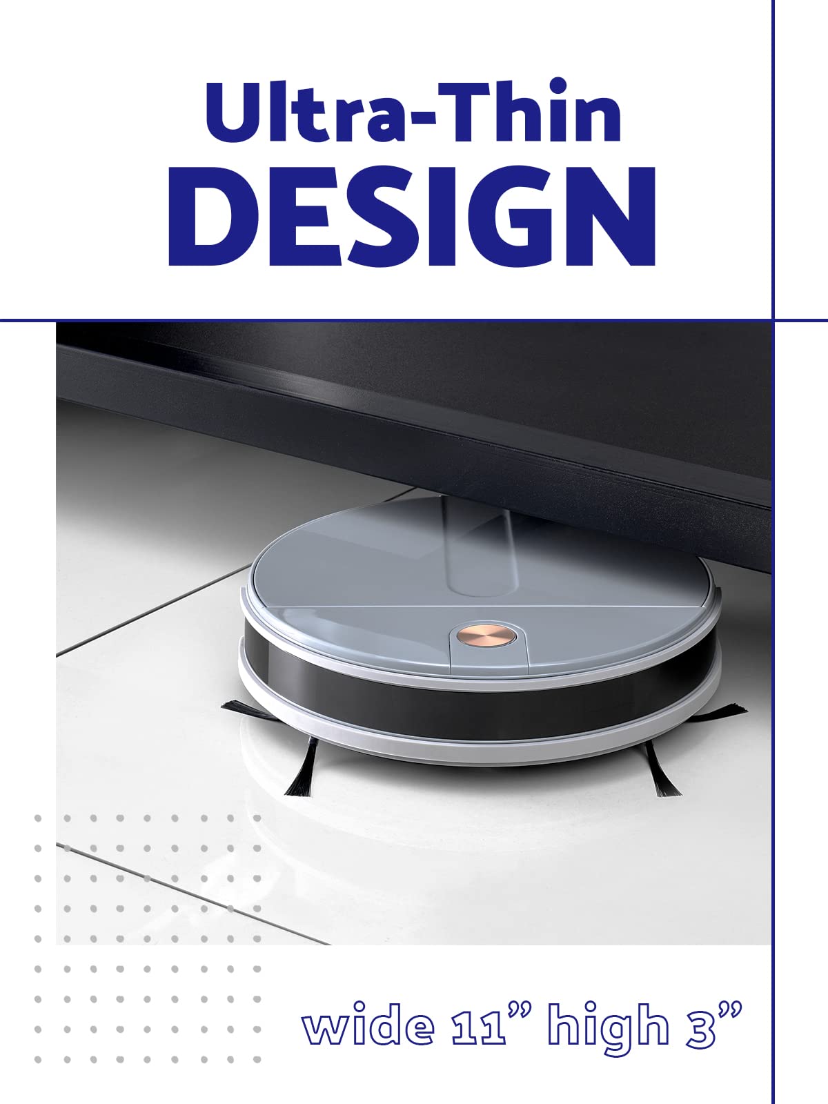 LIGHT 'N' EASY Robot Vacuum Self Emptying, Ultra-Quiet, Ultra-Thin, Auto-Charging Robotic Vacuum Cleaner, No App, No WiFi, Good for Hard Floor