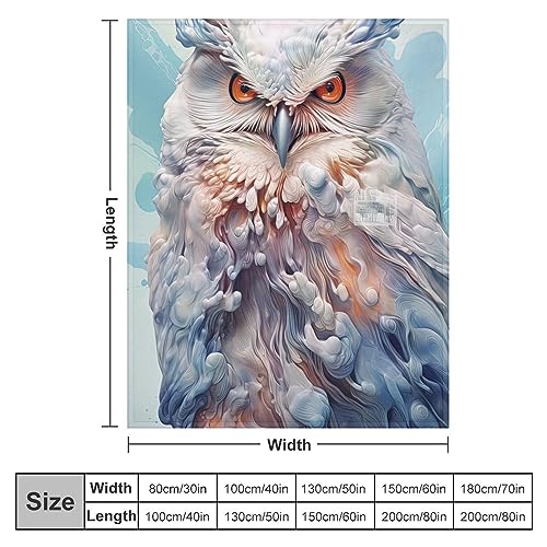 JHION Fantasy Bird Blanket, Fleece Flannel Cozy Throw Blankets, Breathable Lightweight Warm Bed Blanket All Season Blanket for Couch Bed Sofa 50"x60"