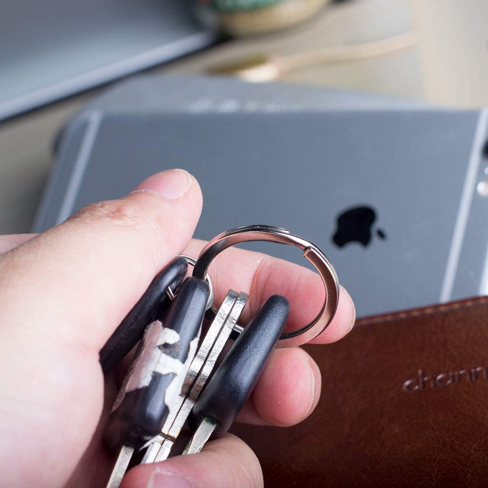 Key Ring 50 Pcs 1.25'' -15 Pcs,1'' -15Pcs, 0.8''-20Pcs Ring Flat Rings Split Keyrings