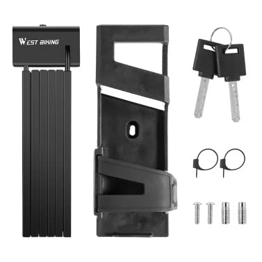 MengK Folding Bicycle Lock Anti Theft Safety Steel Chains Lock for E Bike Bicycle Motorcycle Cycling Equipment