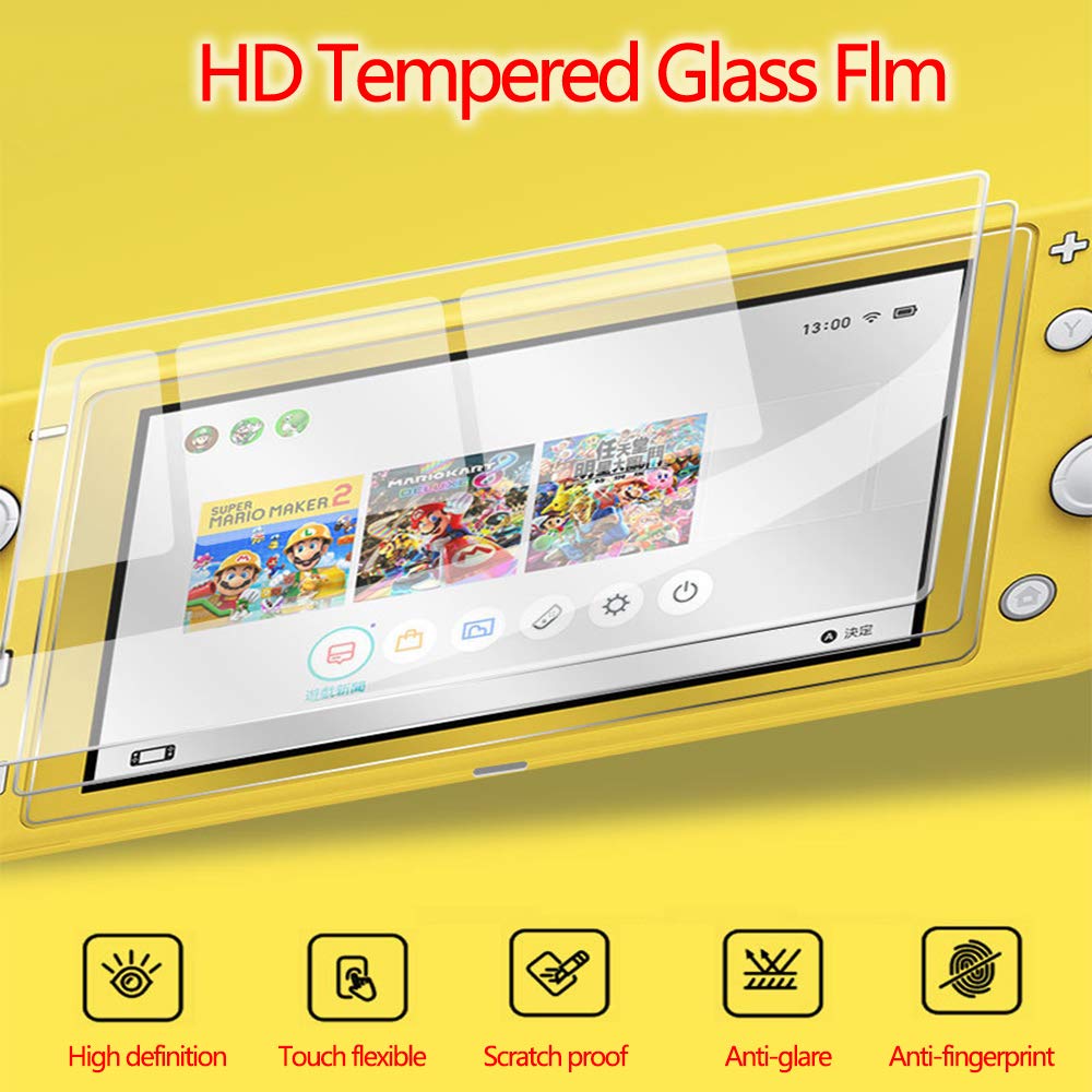 KenSera Case for Nintendo Switch Lite, Switch Lite Skin Accessories Kit Protective Light Slim Silicone Case Cover Shell Protector with Switch Lite Screen Protector (Yellow)