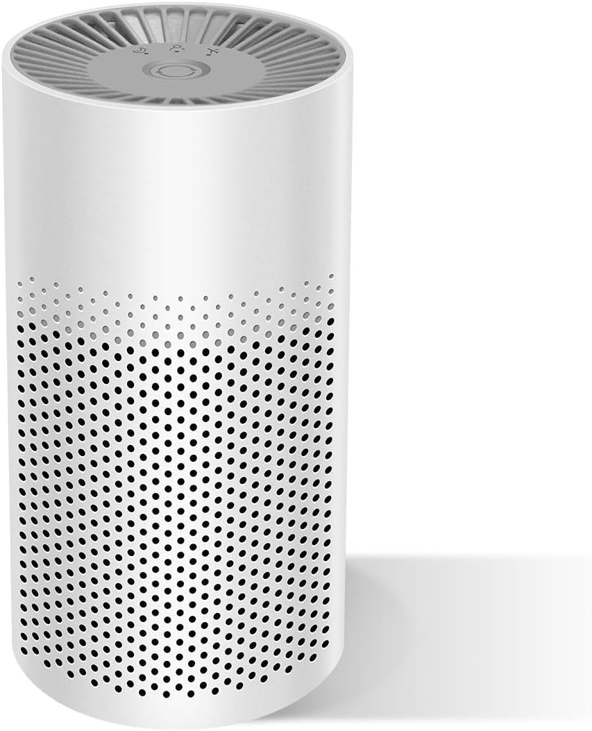 THE THREE MUSKETEERS III M Mini Portable Air Purifier for Home Bedroom Office Desktop Pet Room Air Cleaner for Car with True HEPA Filters and Silence