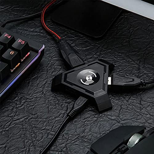 RUIYUYUZ Bluetooth 4.1 Keyboard Mouse Converter,Mobile Gamepad Android PUBG Controller Keyboard Gaming Mouse Converter for iOS Ipad to PC
