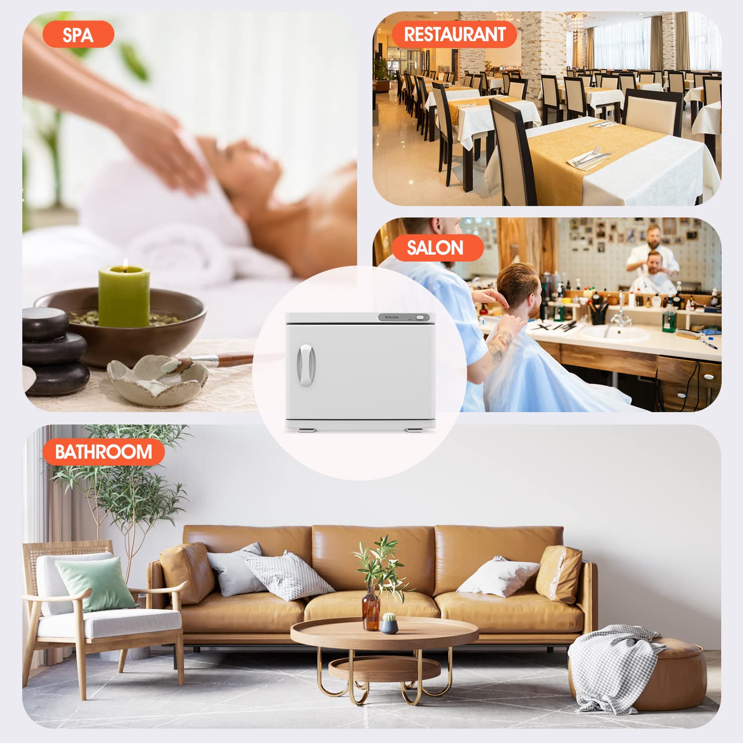 Large Spa Hot Towel Cabinet or Hot Bath Towel Warmer, Easy to Use Heated Towel Heating Warmer.