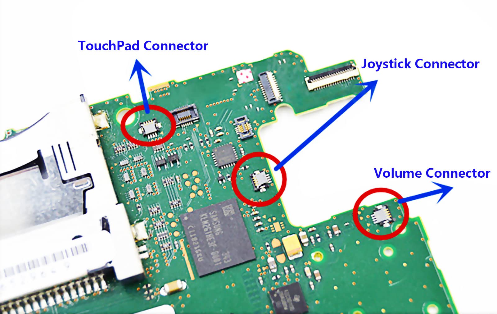 New for 3DS New3DS XL LL Motherboard 4-Pin Connector Port Socket Pack 4 Replacement, for Nintendo New 3DS XL/LL 3DSLL New3DSXL Console Touchpad Screen Backlight Joystick Volume Switch Plugs
