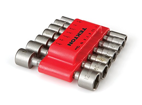 TEKTON Quick-Change Power Nut Driver Bit Set, 14-Piece (3/16-7/16 Inch) | 2938