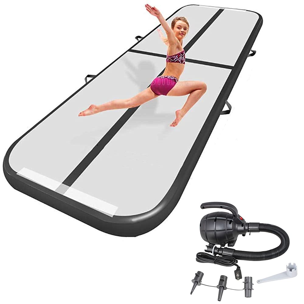 Lolicute Inflatable Air Gymnastics 6.6ft Mat Training Mats Track Air Mats Inflatable Air Tumbling Mat with Electric Pump for Practice Gymnastics Yoga